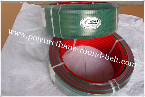 Conveyor PU V Belt With Super Grip / Transmission Polyurethane V Belt Top Green PVC