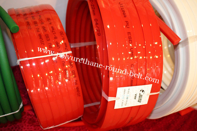 Red 90A Polyurethane V Belt Transmission belt Ceramic industrial